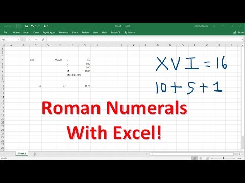 Roman Numerals Using Excel