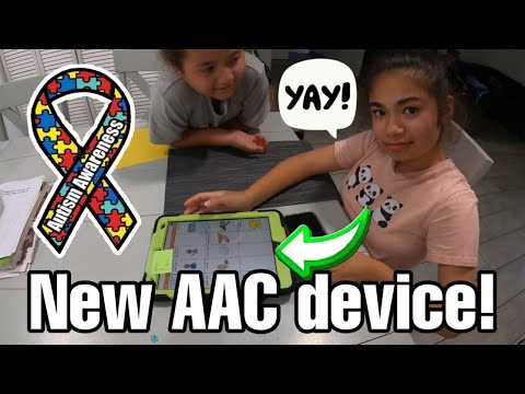New AAC communication device! **touch chat 💬** Autism life with Ashy