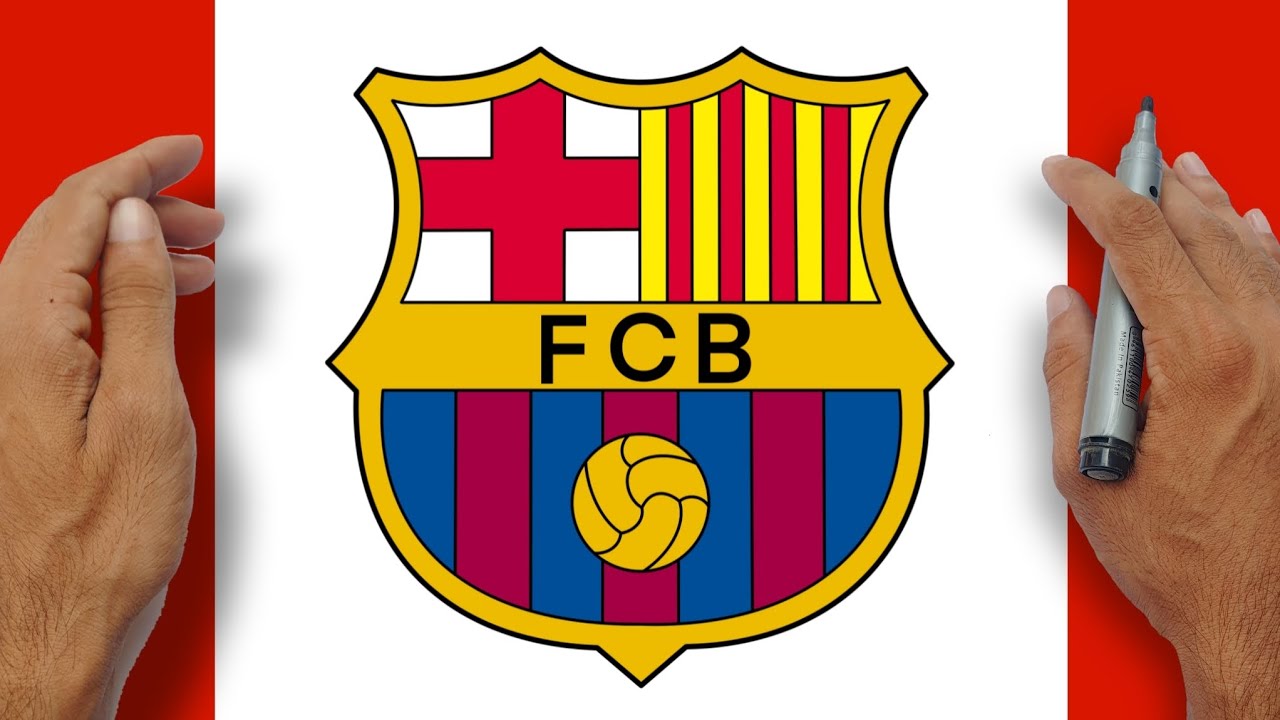 How to Draw FC BARCELONA LOGO Easy Step-by-step 