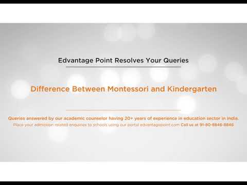 Difference Between Montessori and Kindergarten