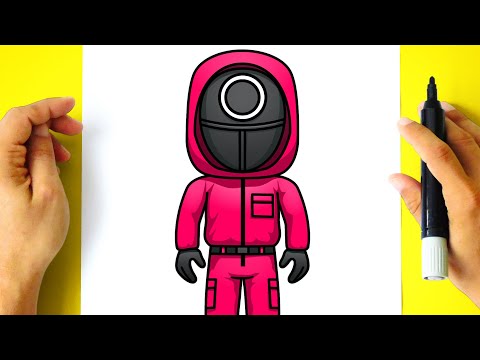 How to DRAW SQUID GAME GUARD