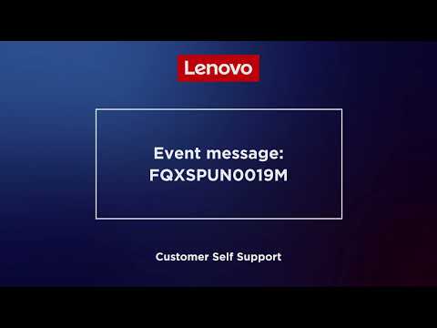 Event message: FQXSPUN0019M