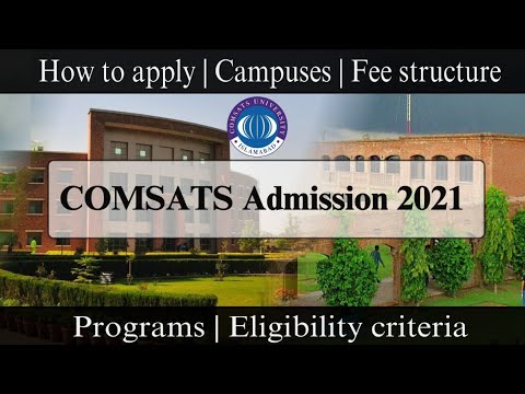 Comsats admission 2021 | COMSATS university islamabad