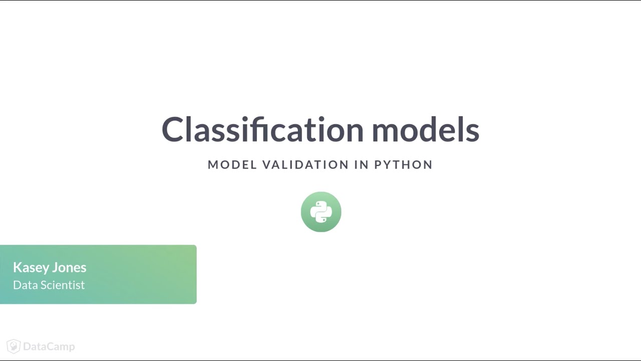 Python Tutorial: Classification models