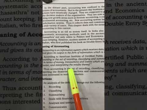 Definition of accounting +1 accountancy exam, special 