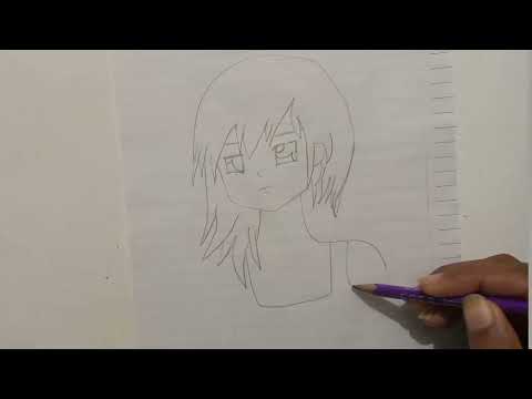 anime girl sketch Base/ How to draw Anime girl step by step