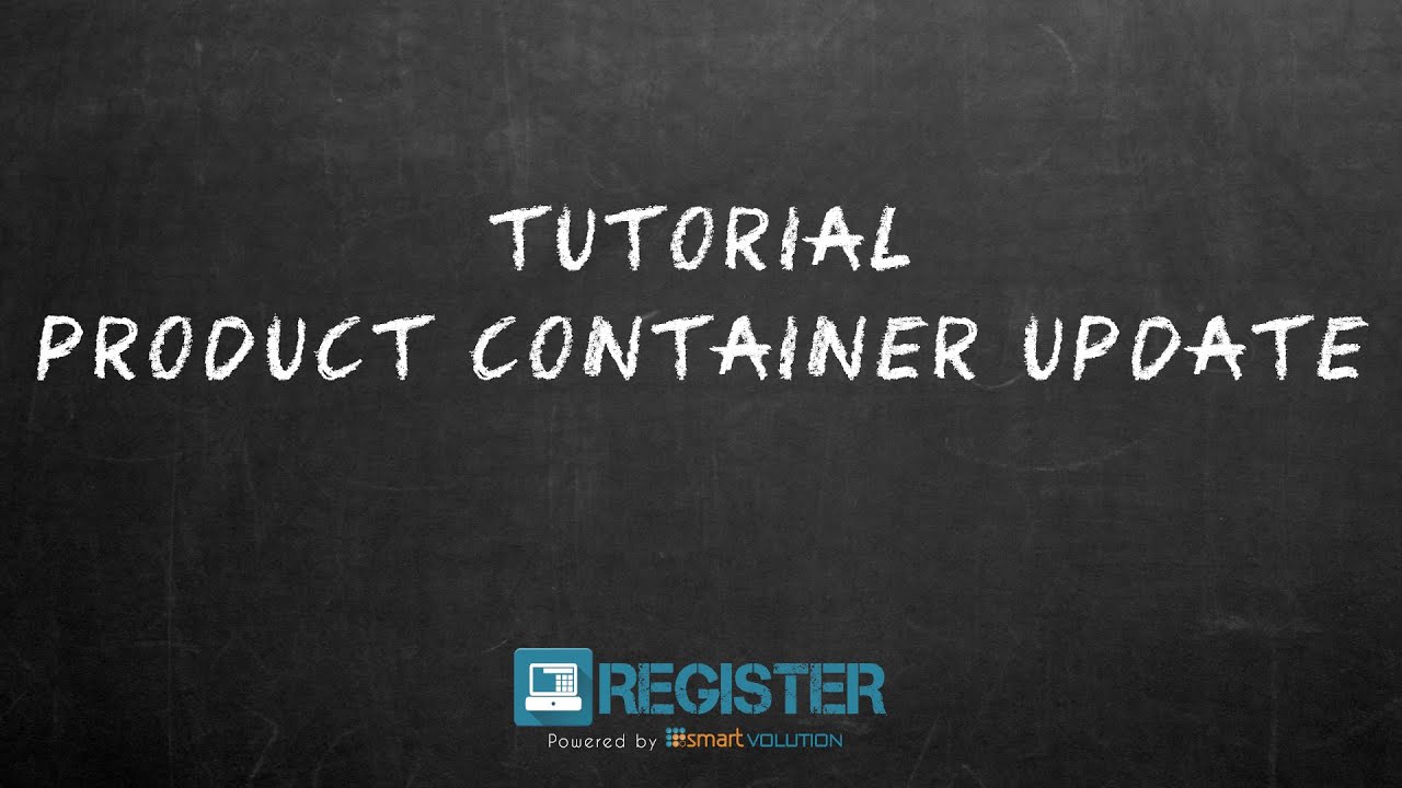Register Tutorial #41 - Product Container Update