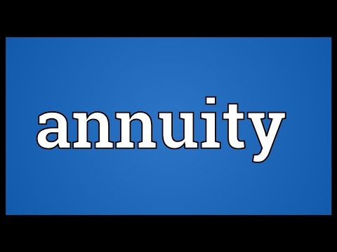 Annuity Meaning