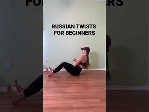 Russian Twist for Beginners #beginnerworkout #obliqueworkout #coreworkouts #russiantwist