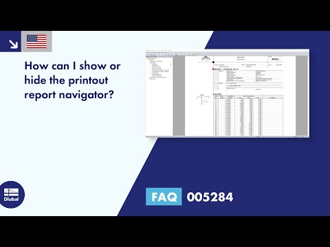 FAQ 005284 | How can I show or hide the printout report navigator?