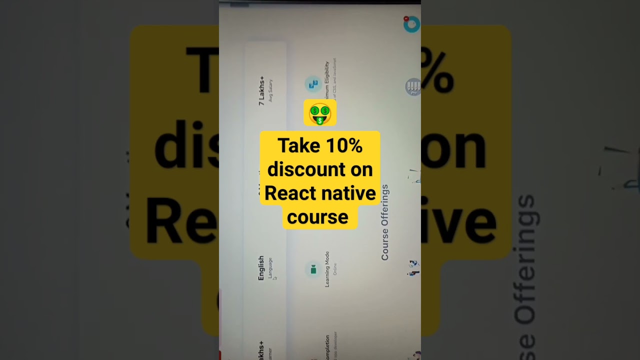 🤑 10% discount on react native || pwskills #reactnative #pw