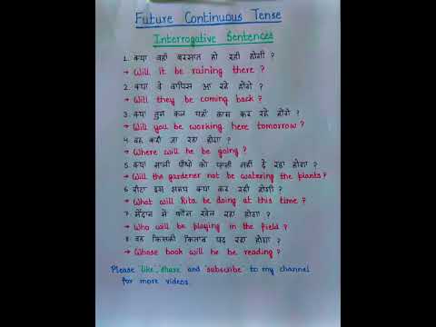 Interrogative Sentences - Future Continuous Tense #spoken english practice#English speaking practice