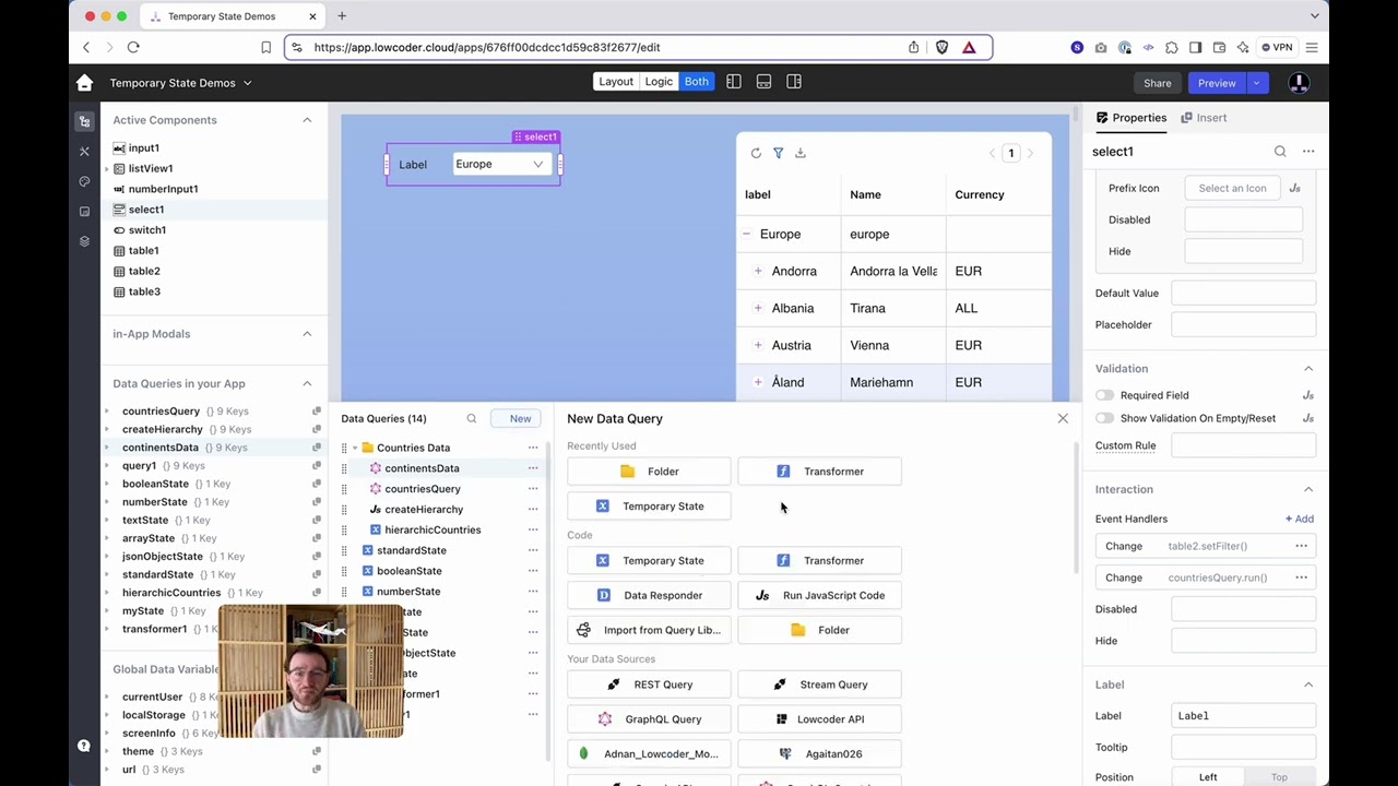 Lowcoder Tutorial - Data Responder - React to data changes automatically
