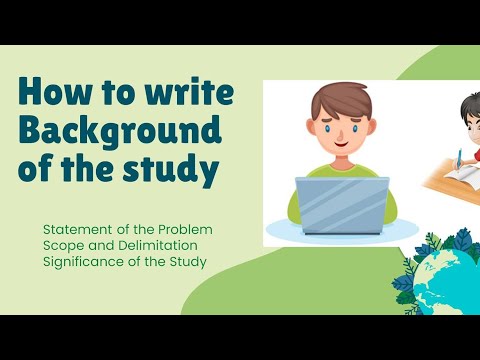 How to make Background of the Study in Research