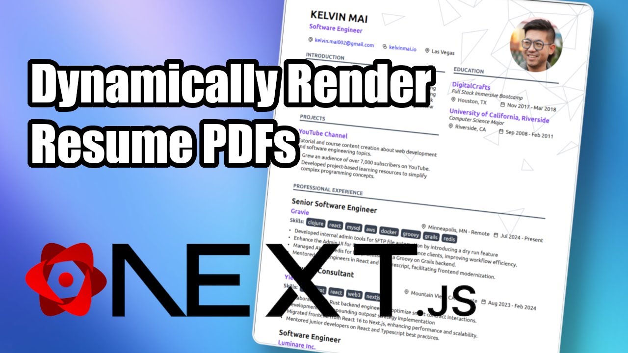 Dynamically Render Resume PDFs In Next.js With react-pdf
