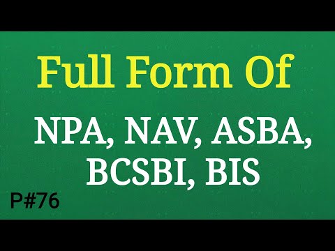 Full form of NPA, NAV, ASBA, BCSBI, BIS, Full name Quiz, General Knowledge in Hindi | Mahipal Rajput