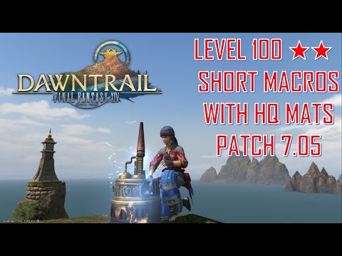 LVL 100★★ • 70 Durability 7500 Difficulty (WITH HQ MATS) Patch 7.05 ...