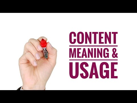 'CONTENT' - Meaning & Usage