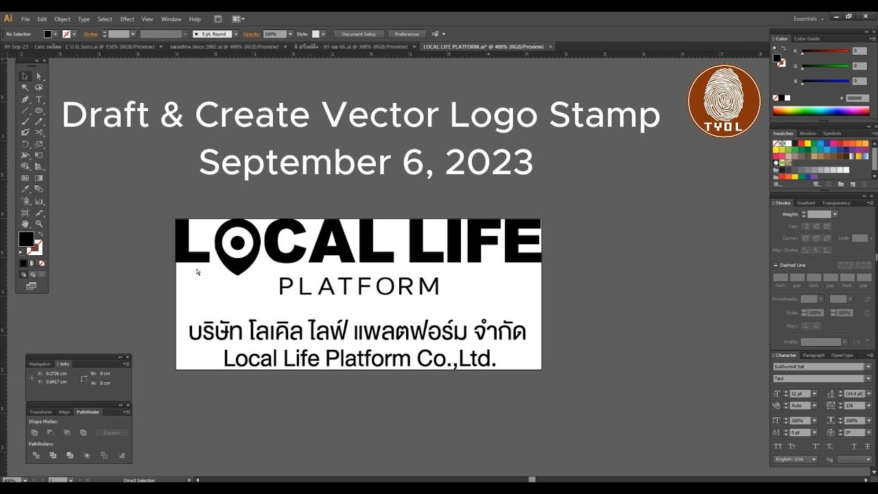 Draft & Create Vector Logo Stamp : September 6, 2023