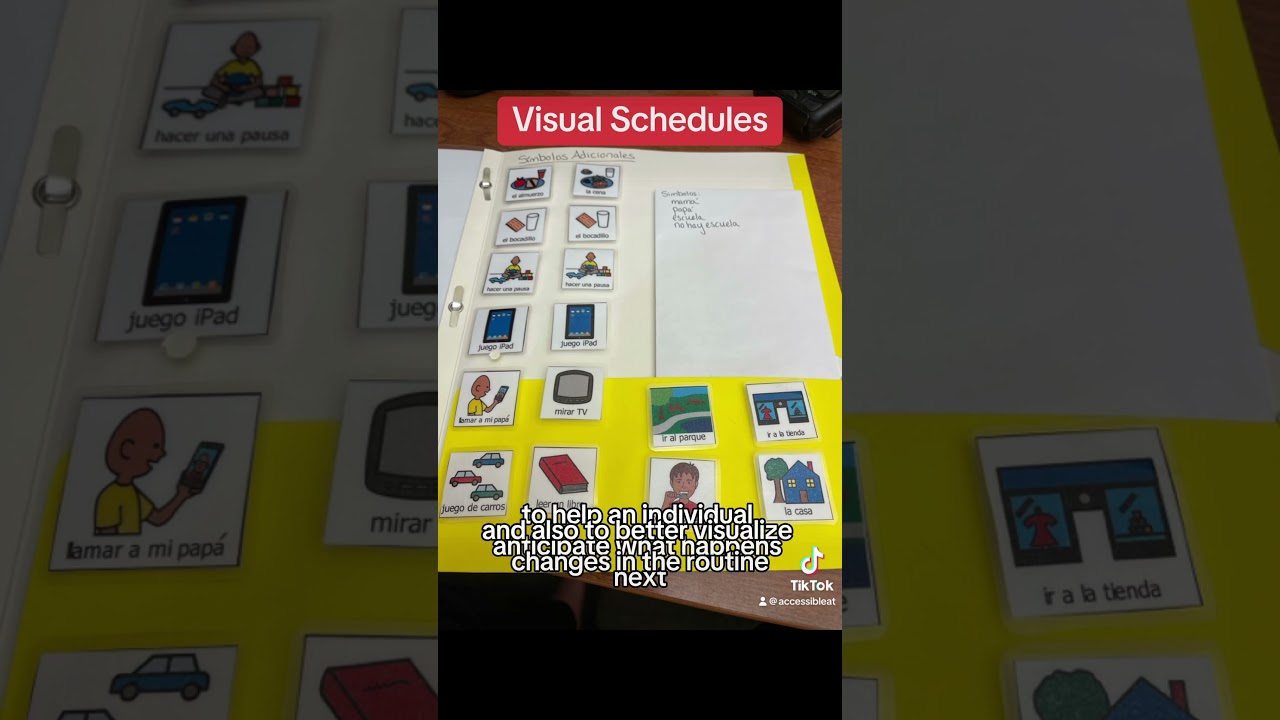 Visual Schedules for Assistive Support #assistivetech #assistivetechnology #at #autism #visual