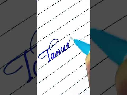 writing a name "Tanushree" in cursiveđ #shorts