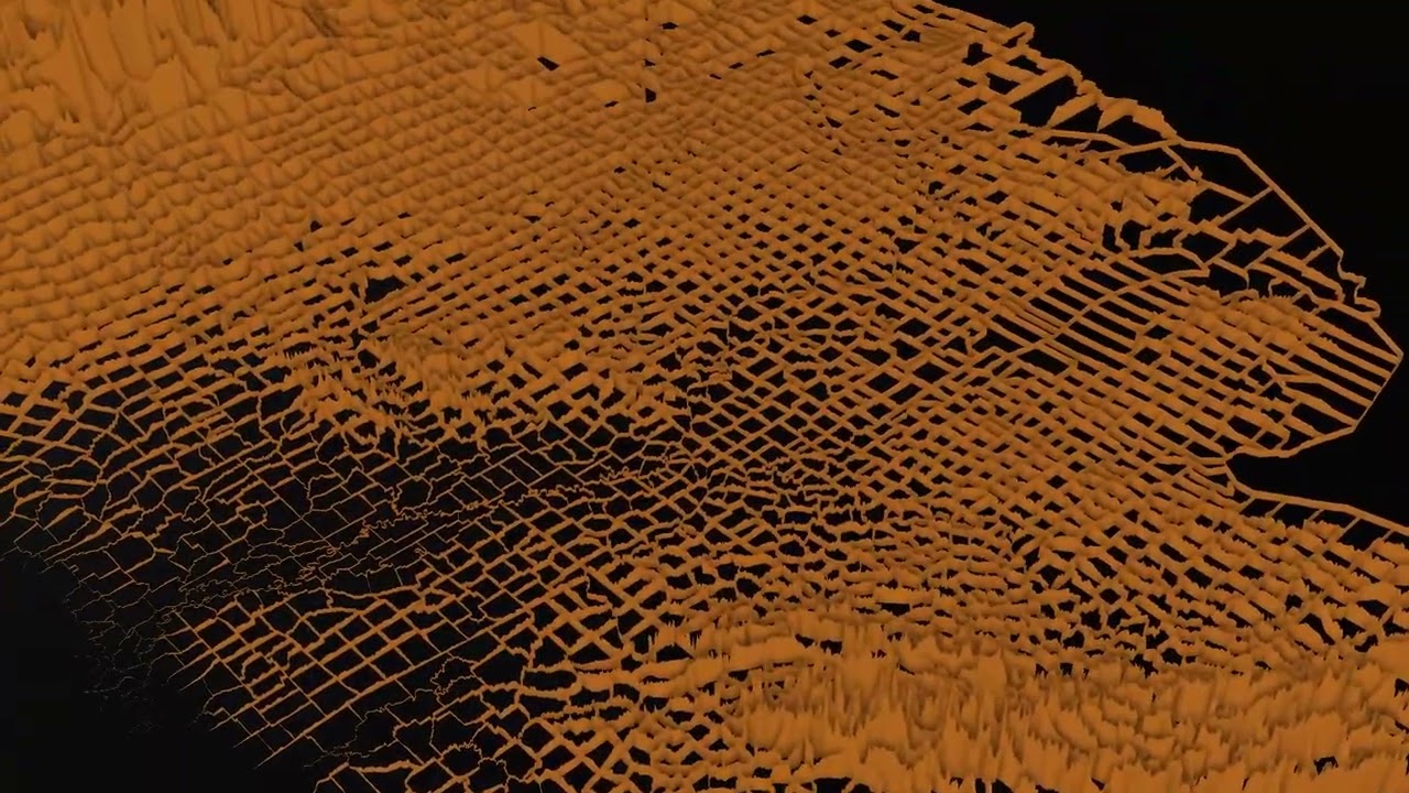 County Borders as Terrain: A 3D Elevation Map of the United States