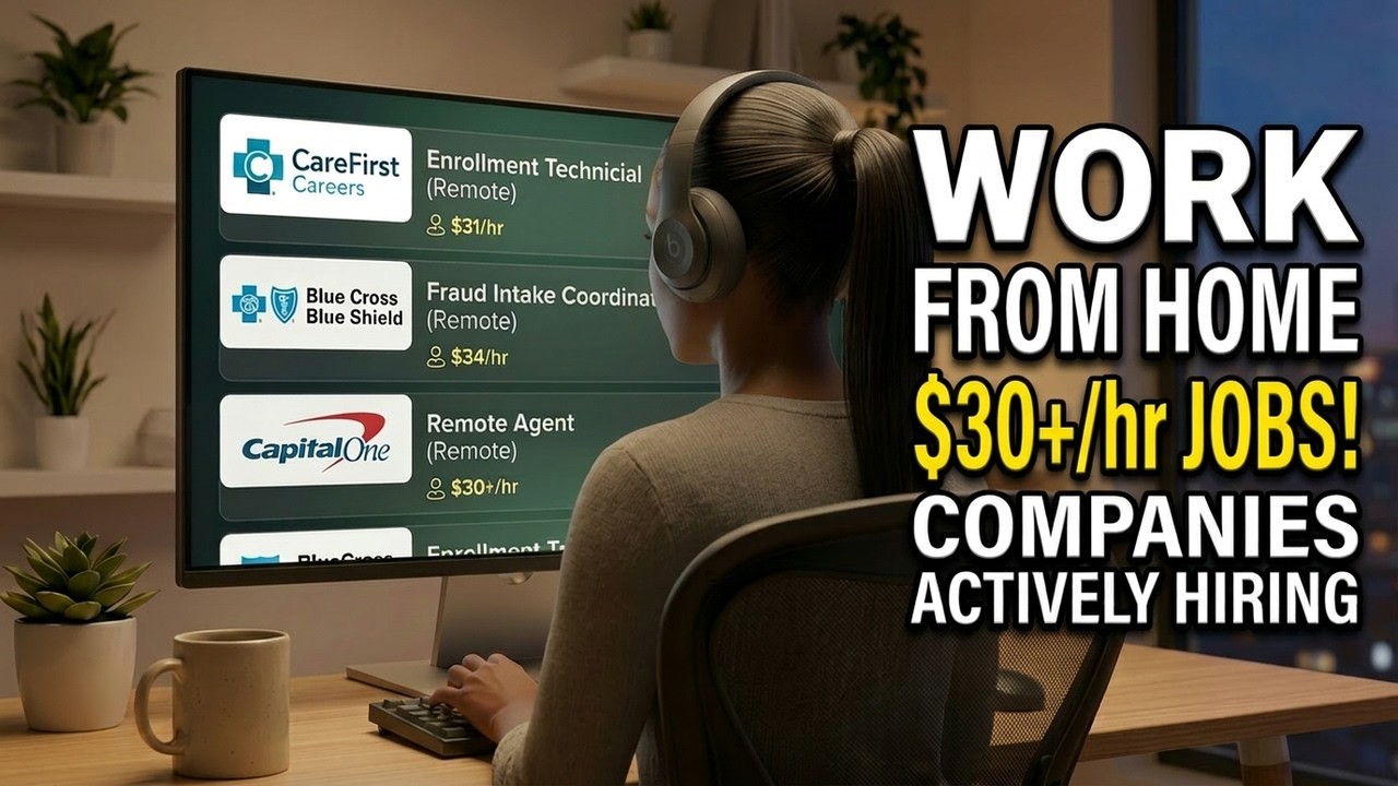 Work From Home $30+/hr | These Companies Are Actively Hiring
