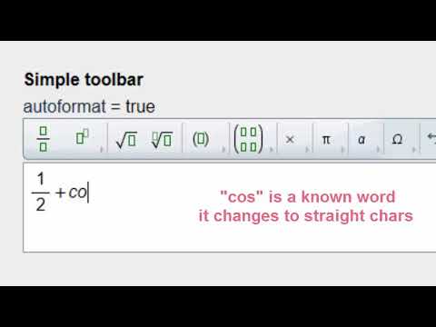 MathType features: Autoformat