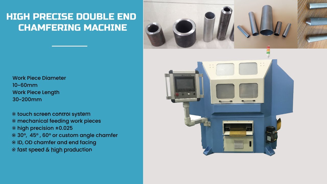 Fully automatic chamfering machine, robot feeding tube chamfering machine