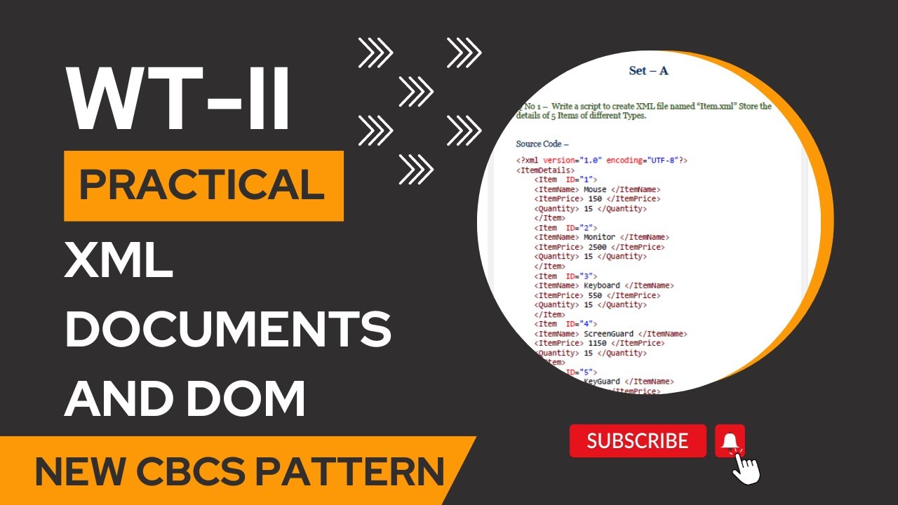 web technologies-II practical assignment 2 (XML Documents And DOM) solutions programs 2023