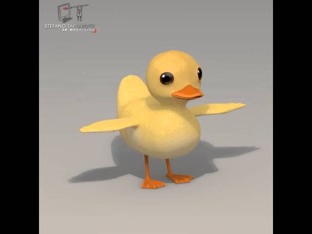 Cartoon Duck 3D Model - FlatPyramid