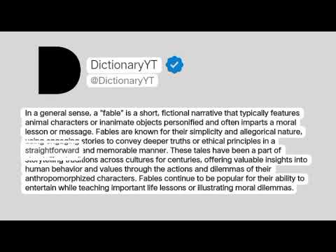 Fable Meaning In English