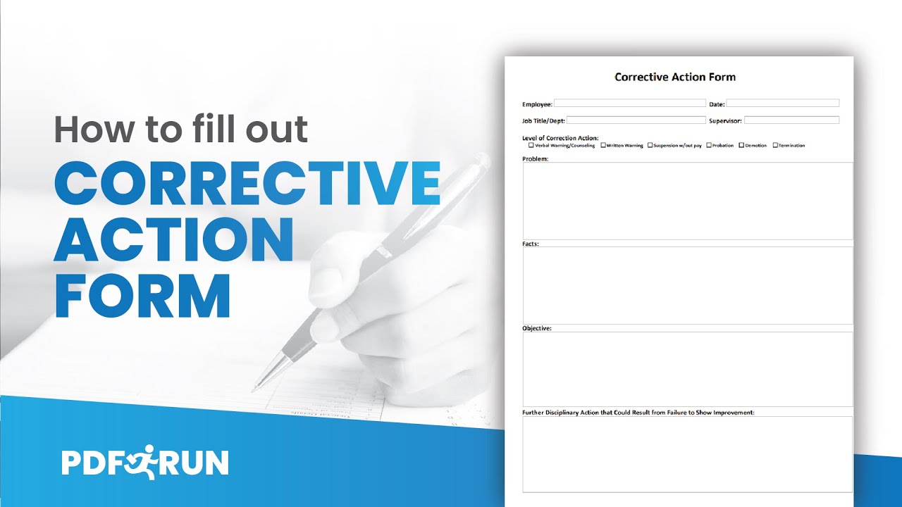 How to Fill Out Corrective Action Form Online | PDFRun