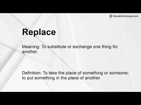 Replace Meaning
