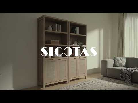 SICOTAS Savanna Bookcase-Light Oak