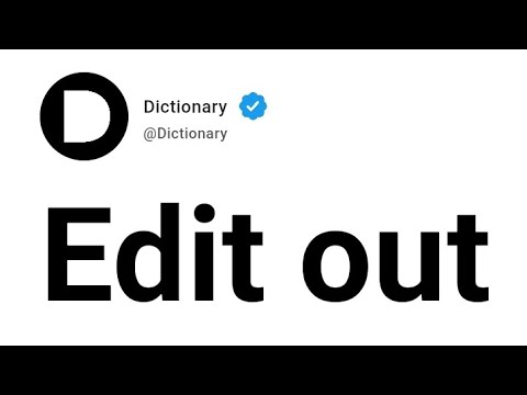 Edit out Meaning In English