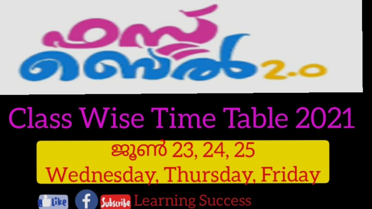 Kite Victors First Bell 2.0 class Wise Time Table | June 23, 24, 25