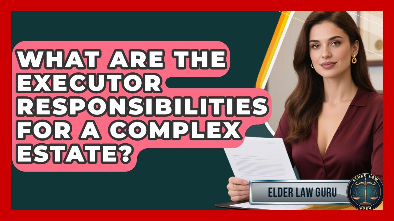What Are The Executor Responsibilities For A Complex Estate? - Elder Law Guru