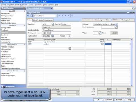 AccountView demo: verkoopfacturen boeken