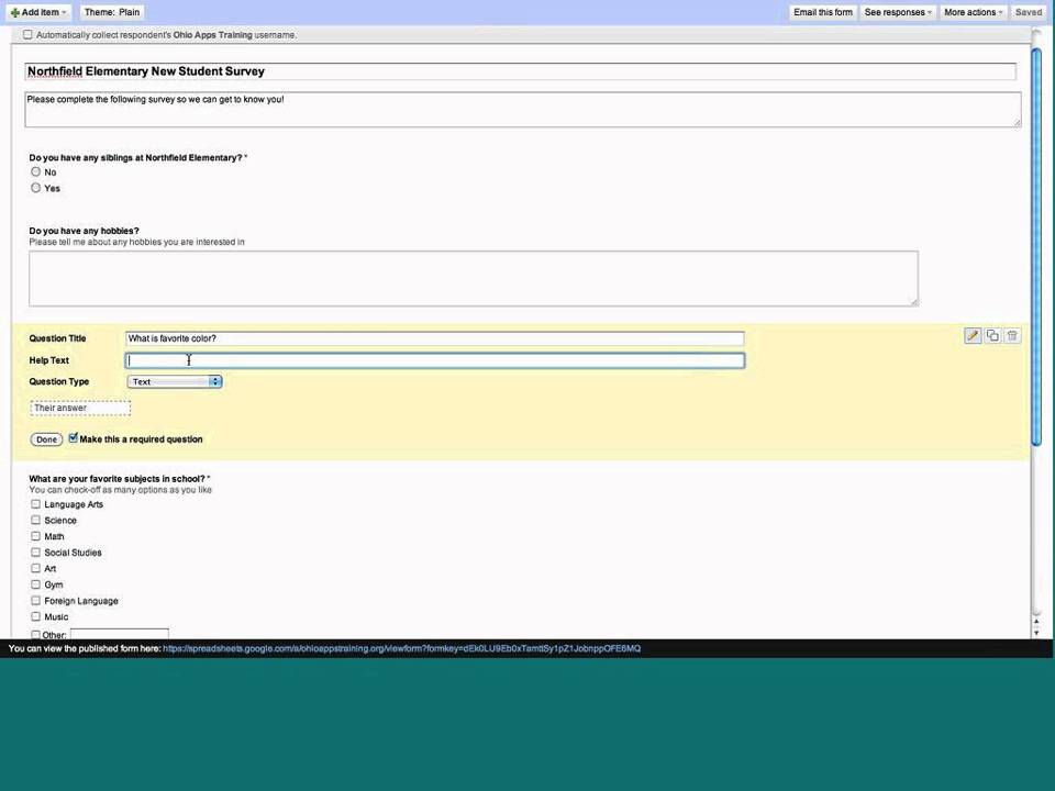 Introduction to Forms in Google Docs webinar
