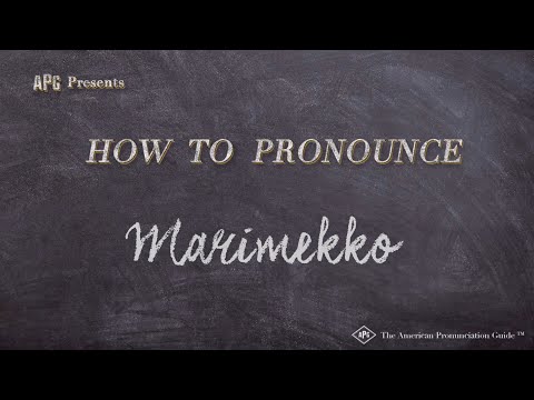 How to Pronounce Marimekko (Real Life Examples!)