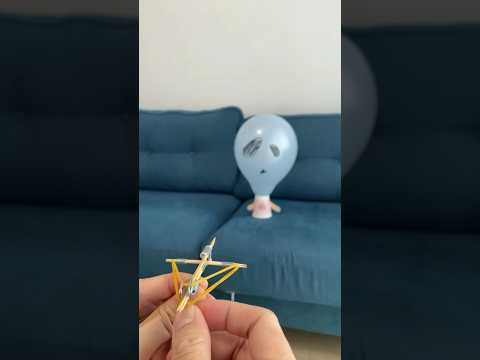World's Smallest Crossbow: Toothpick Engineering with Trigger Mechanism #funny #crossbow #toothpick