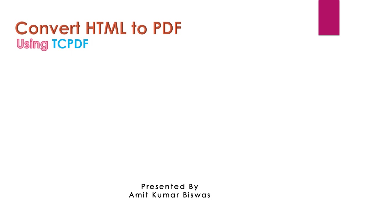 PHP Library:  Simple Testing Project on TCPDF