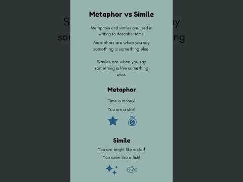 Metaphor vs Simile  #Metaphor #Simile