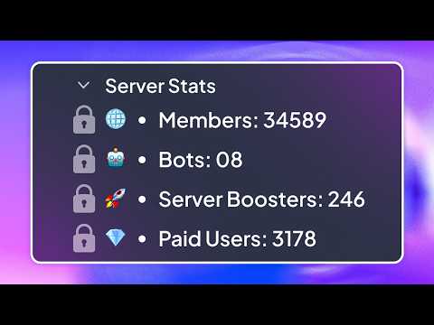 How To Setup Server Stats Counter In Discord