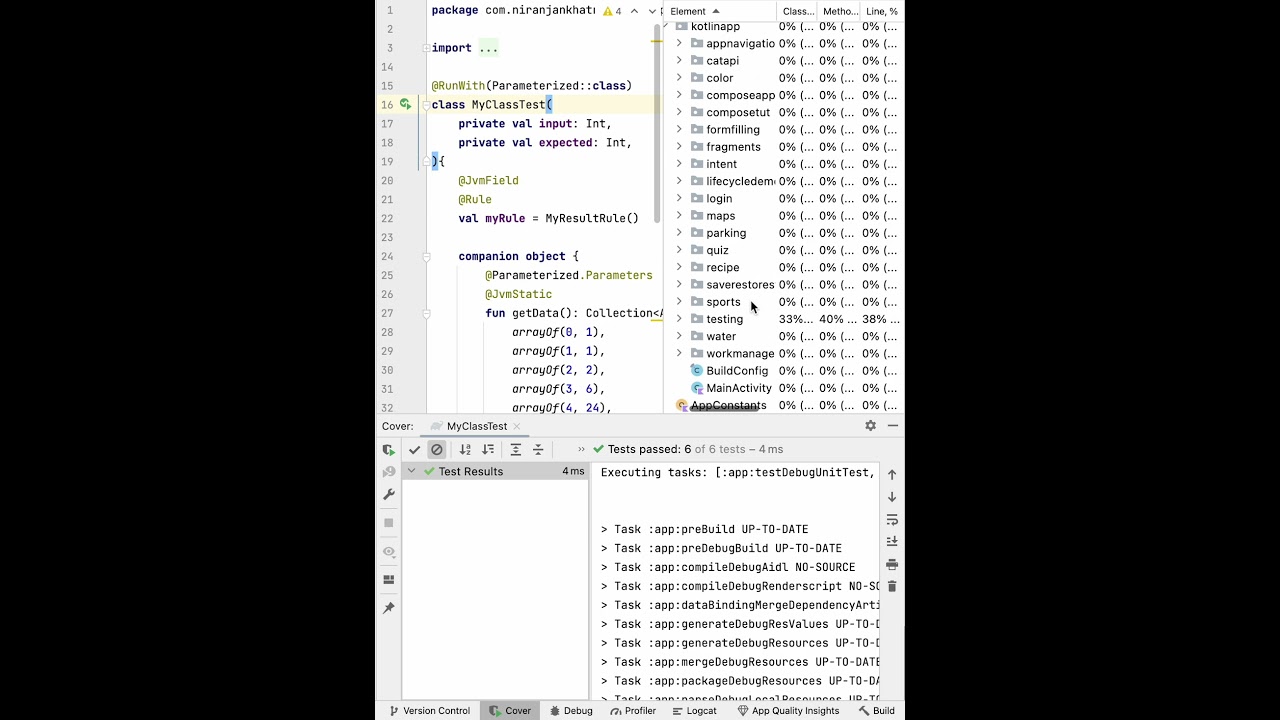 How to run your test with coverage in Android Studio tips.