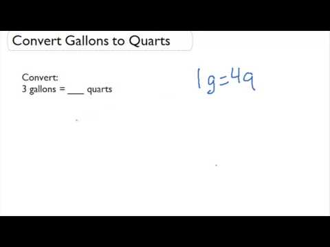 Convert Gallons to Quarts