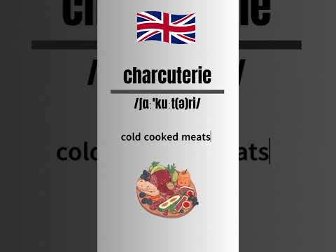 How to Pronounce charcuterie in English-British Accent #britishpronounciation #english