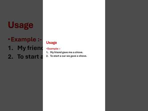 Shove (Vocabulary construction)