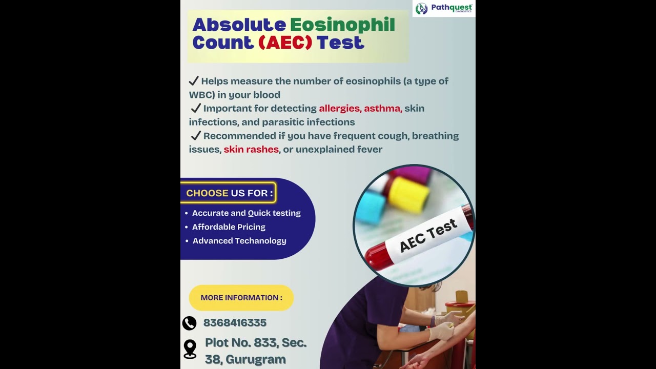 Importance of Absolute Eosinophil Count (AEC) Test – #pathologyclasses #aectest #allergytest